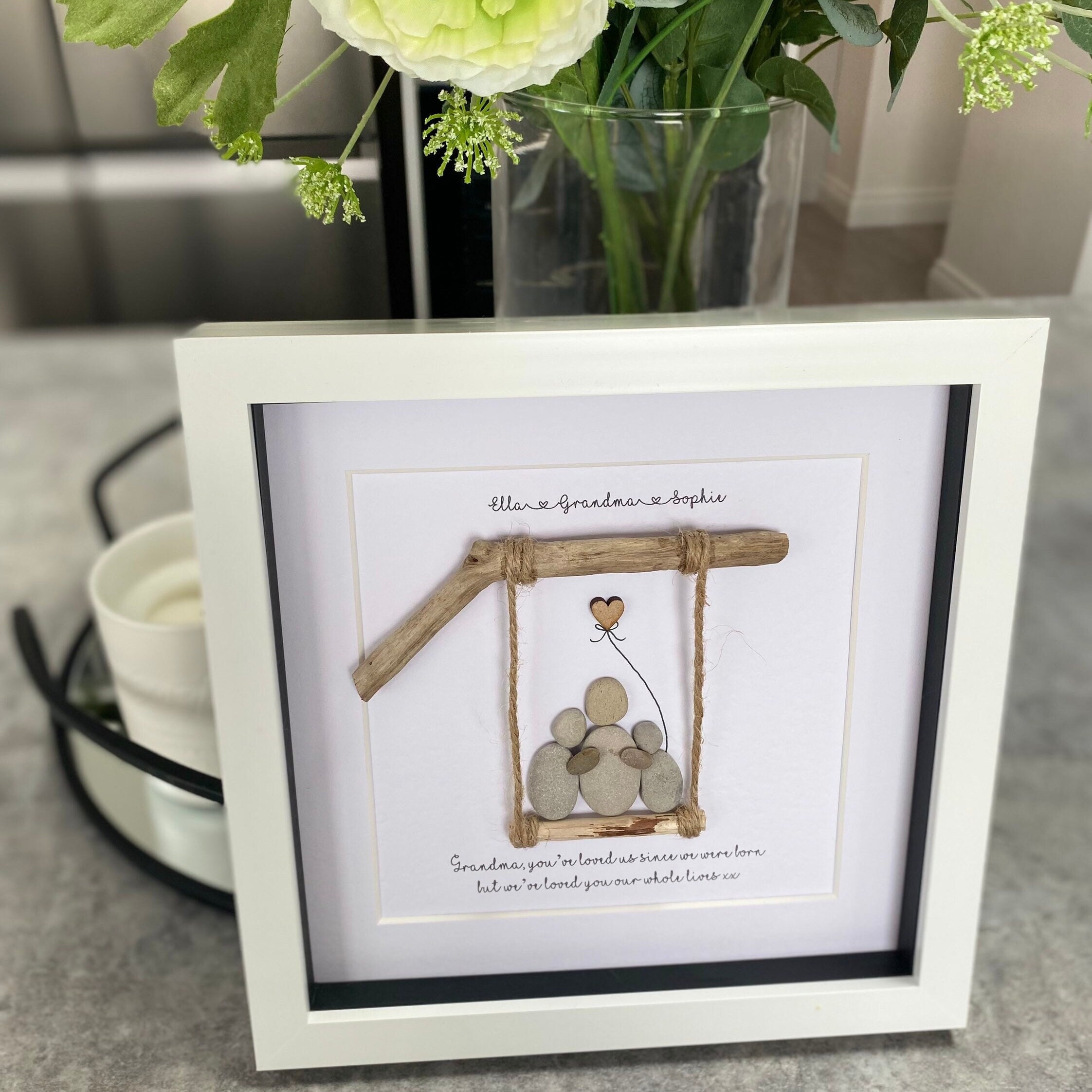 Grandparent Personalised Gift Pebble Art Personalised - Etsy