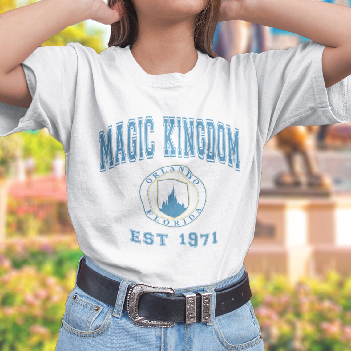Magic Kingdom College Style T-shirt - Etsy