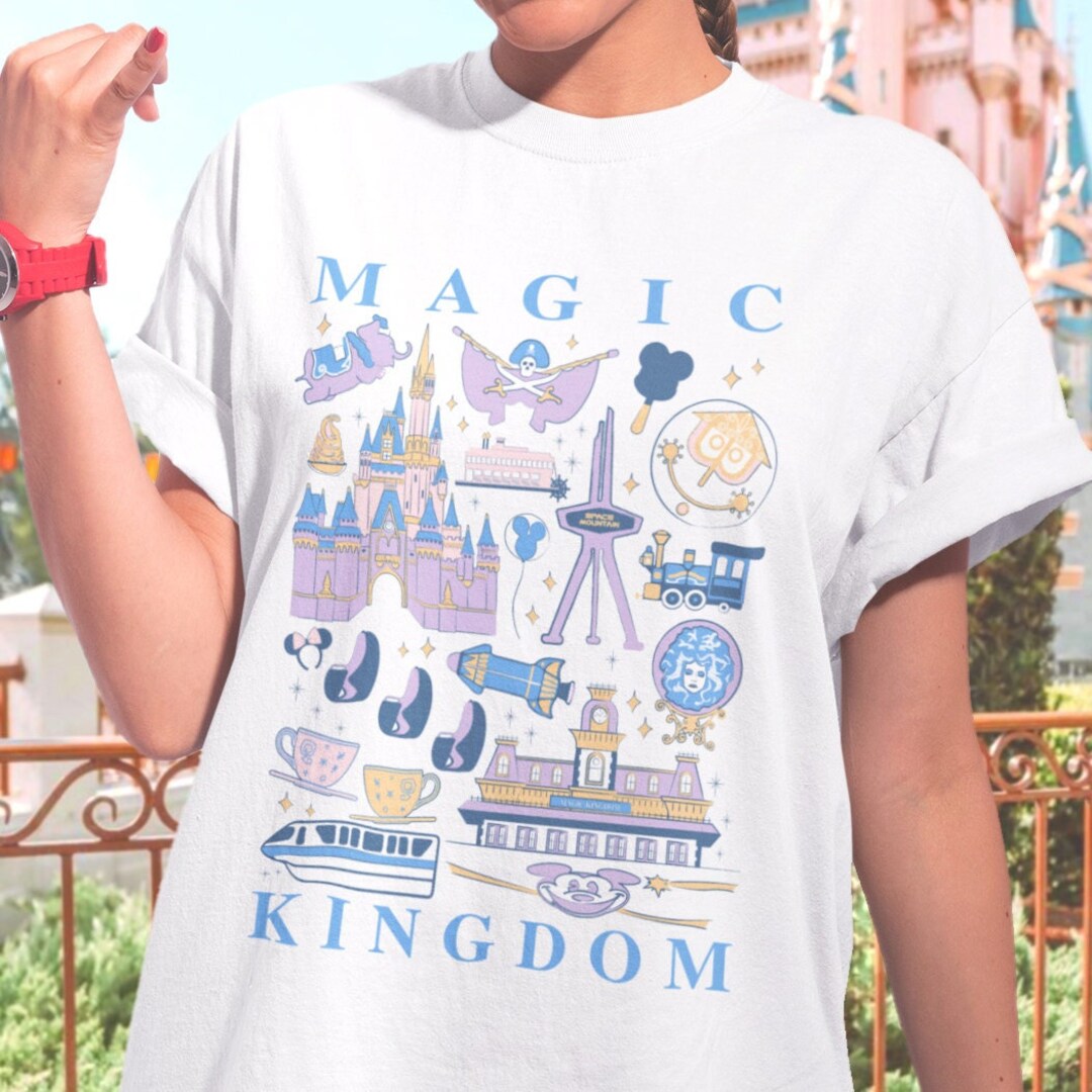 Magic Kingdom Park Icons T-shirt - Etsy