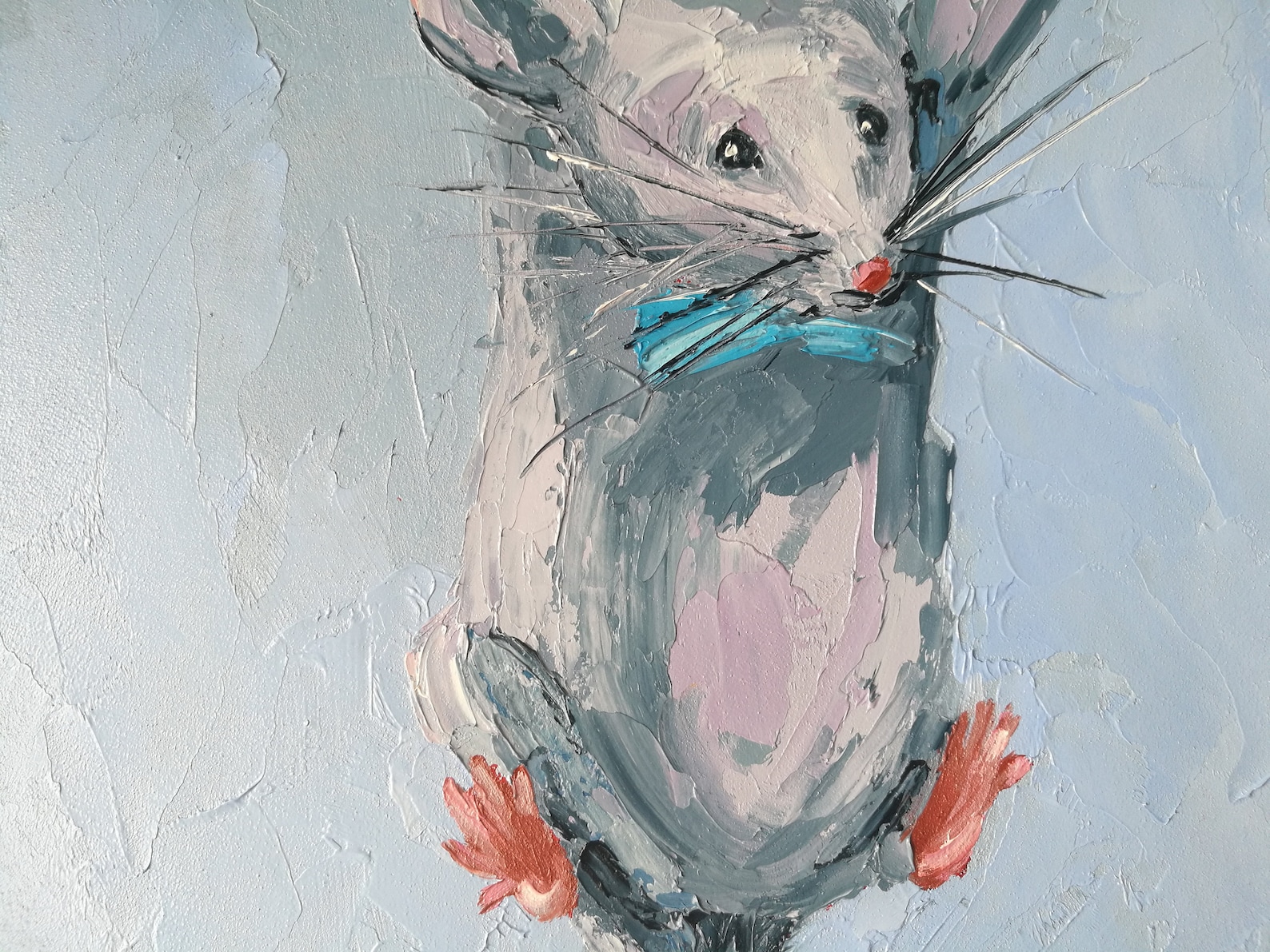 Mouse Painting Original Art Mouse Wall Art Cartoon Animal | Etsy