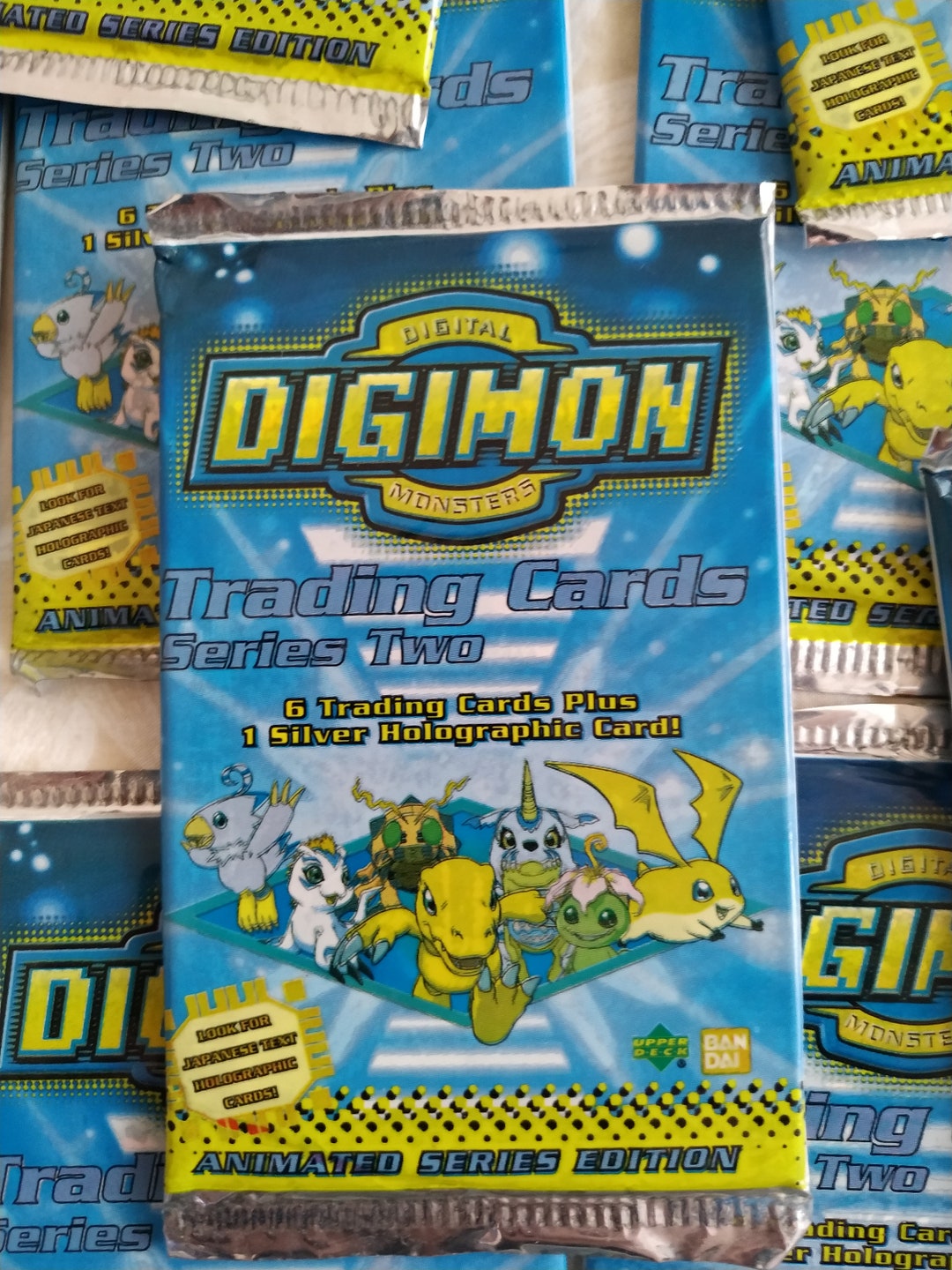 ONE Sealed Digimon Booster Pack Series 2 6 Trading Cards Bandai/upper ...