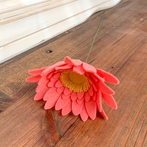 Gerber Daisy Felt Flower Stem - Etsy
