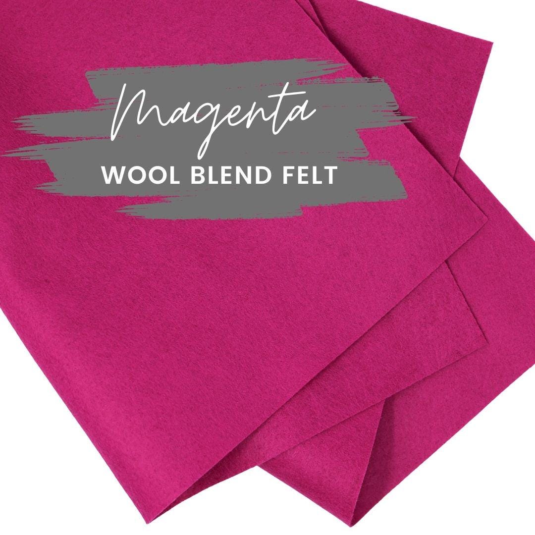 Magenta Wool Blend Felt Sheet: DIY Craft Fabric - Etsy