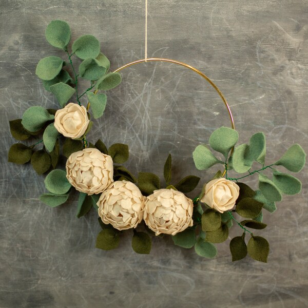 Felt Hoop Art - Etsy