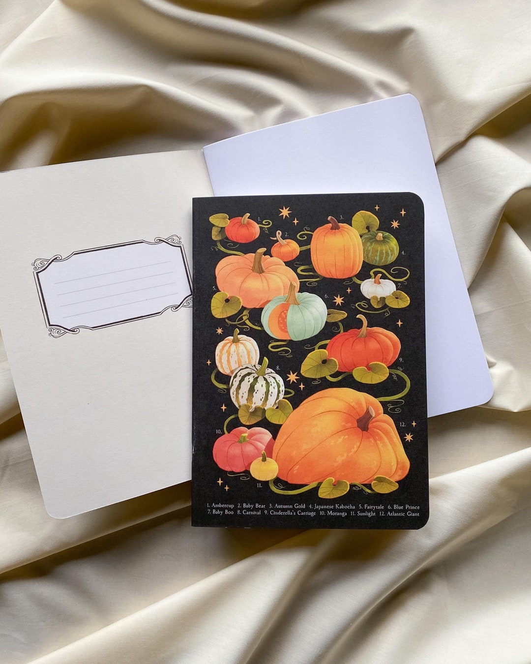 Pumpkin Patch Notebook A5 Plain Paper Fall Artwork / Illustration ...