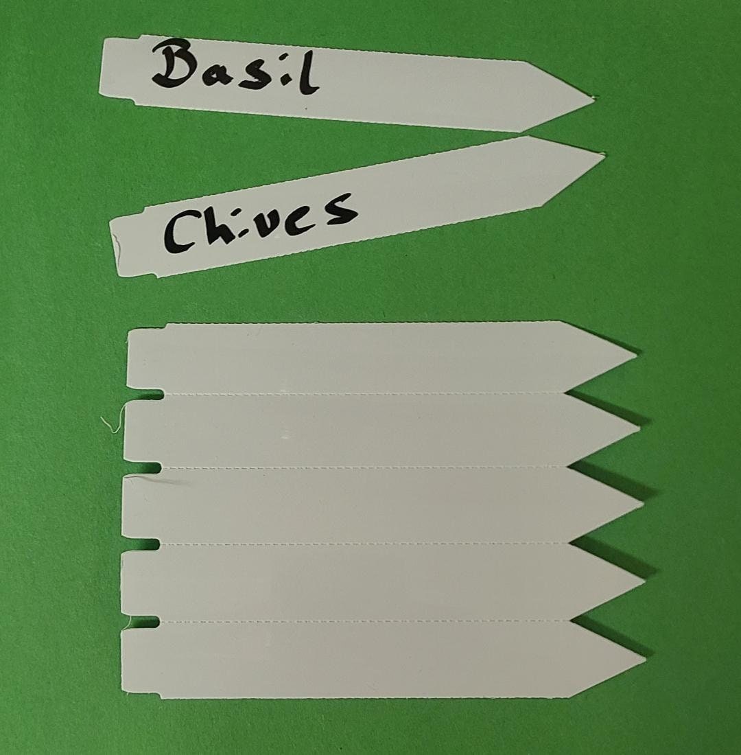 20 Plant Tags 3/4 X 5 Thick 20 Mil Styrene Thermal Pot Tag in White. - Etsy