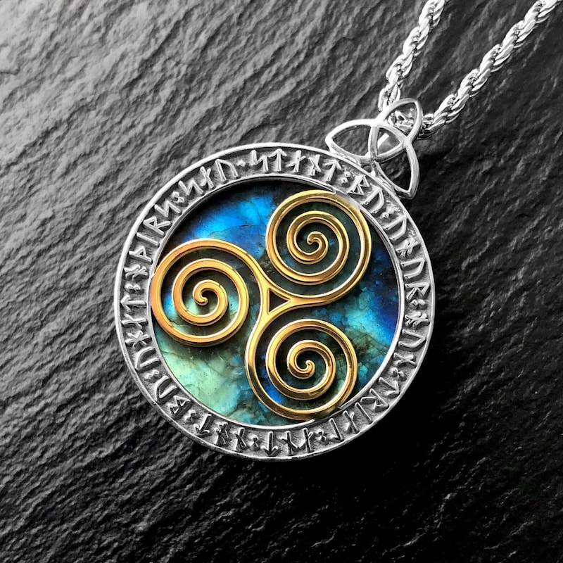 Triskelion Necklace Etsy