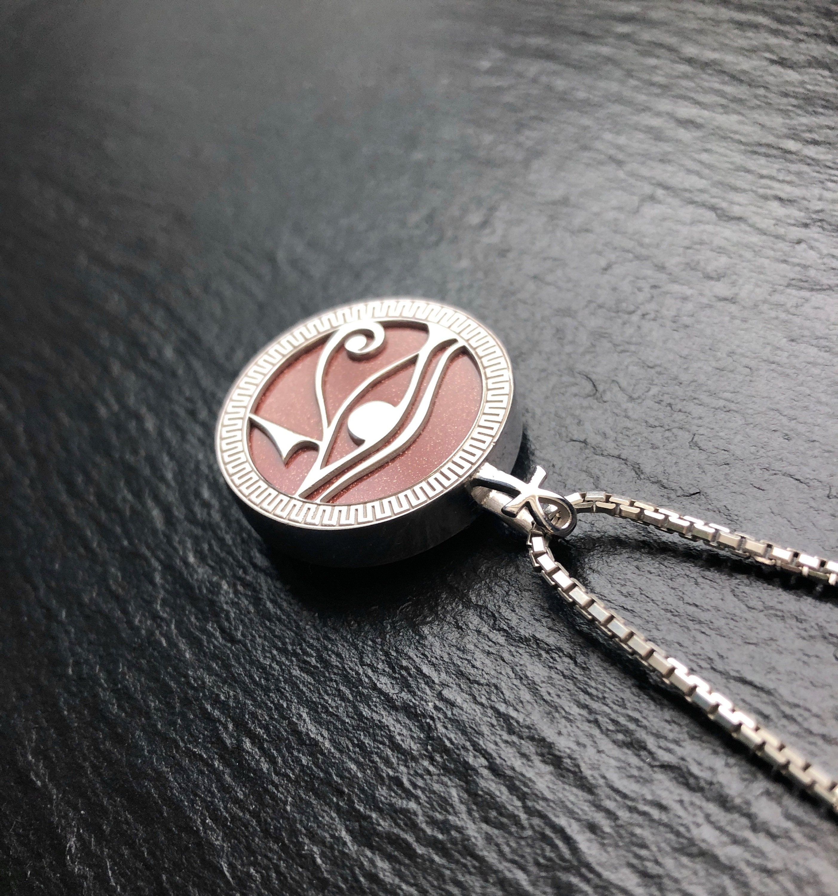 Eye of Ra Egyptian God of Sun Silver Pendant and Necklace with | Etsy