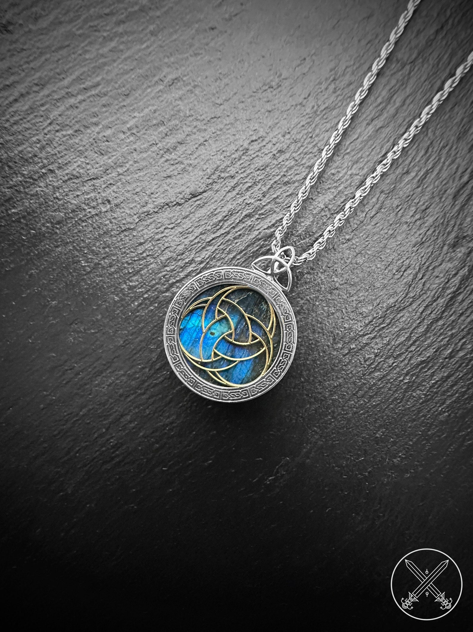 Hecate Goddess of Moon and Magic Necklace With Labradorite Gemstone ...