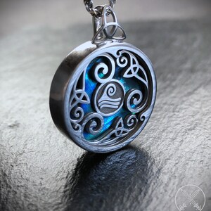 Silver Water Element Necklace / Pendant With Abalone Shell - Etsy