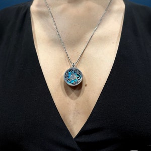 Silver Water Element Necklace / Pendant With Abalone Shell - Etsy