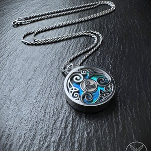 Silver Water Element Necklace / Pendant With Abalone Shell - Etsy