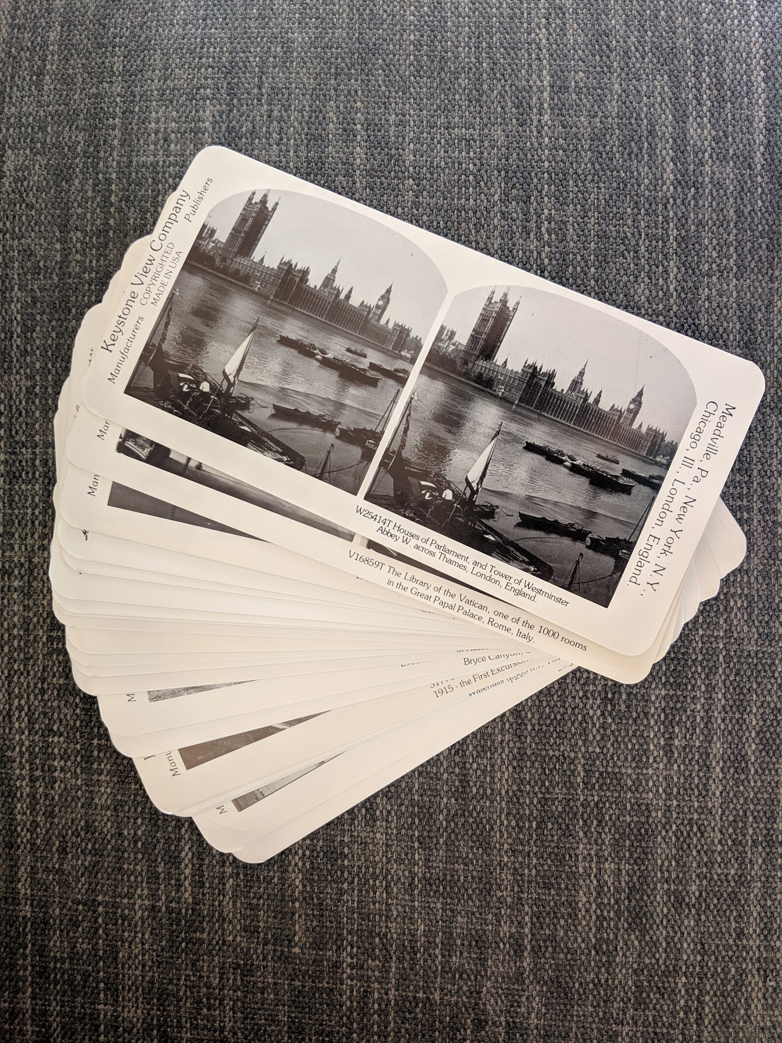 40-card Set of Vintage Replica Stereoscope Cards - Etsy