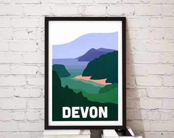 Woolacombe Beach Devon Framed Digital Art Travel Print/ Poster - Etsy UK