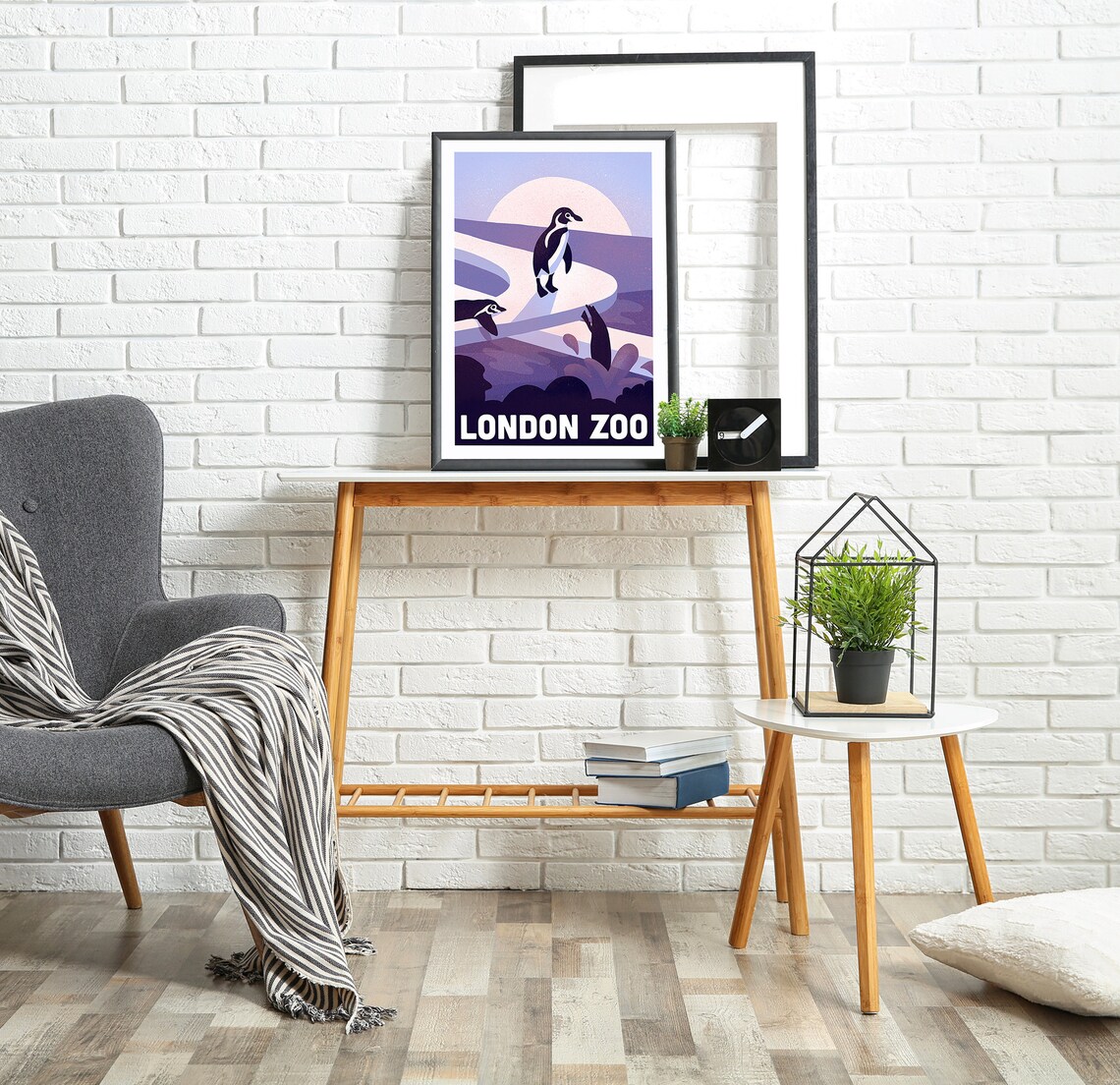 London Zoo Penguins A3 Poster Print - Etsy