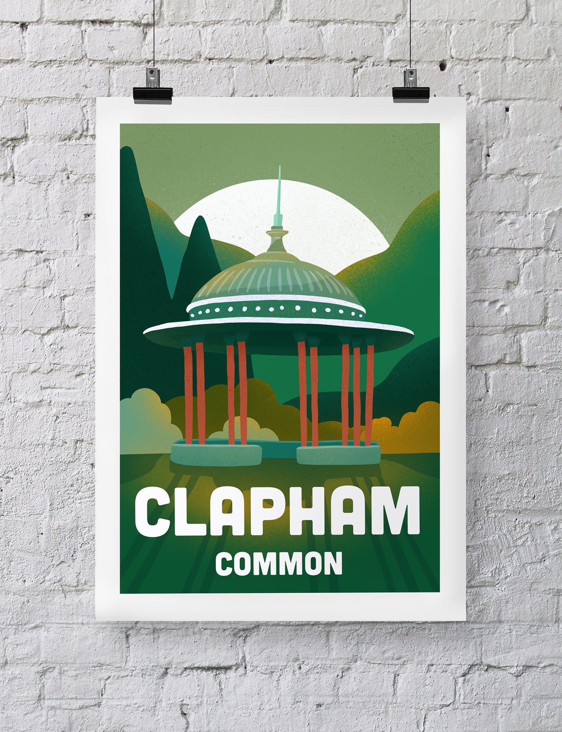 Clapham Common A3 Poster Print - Etsy