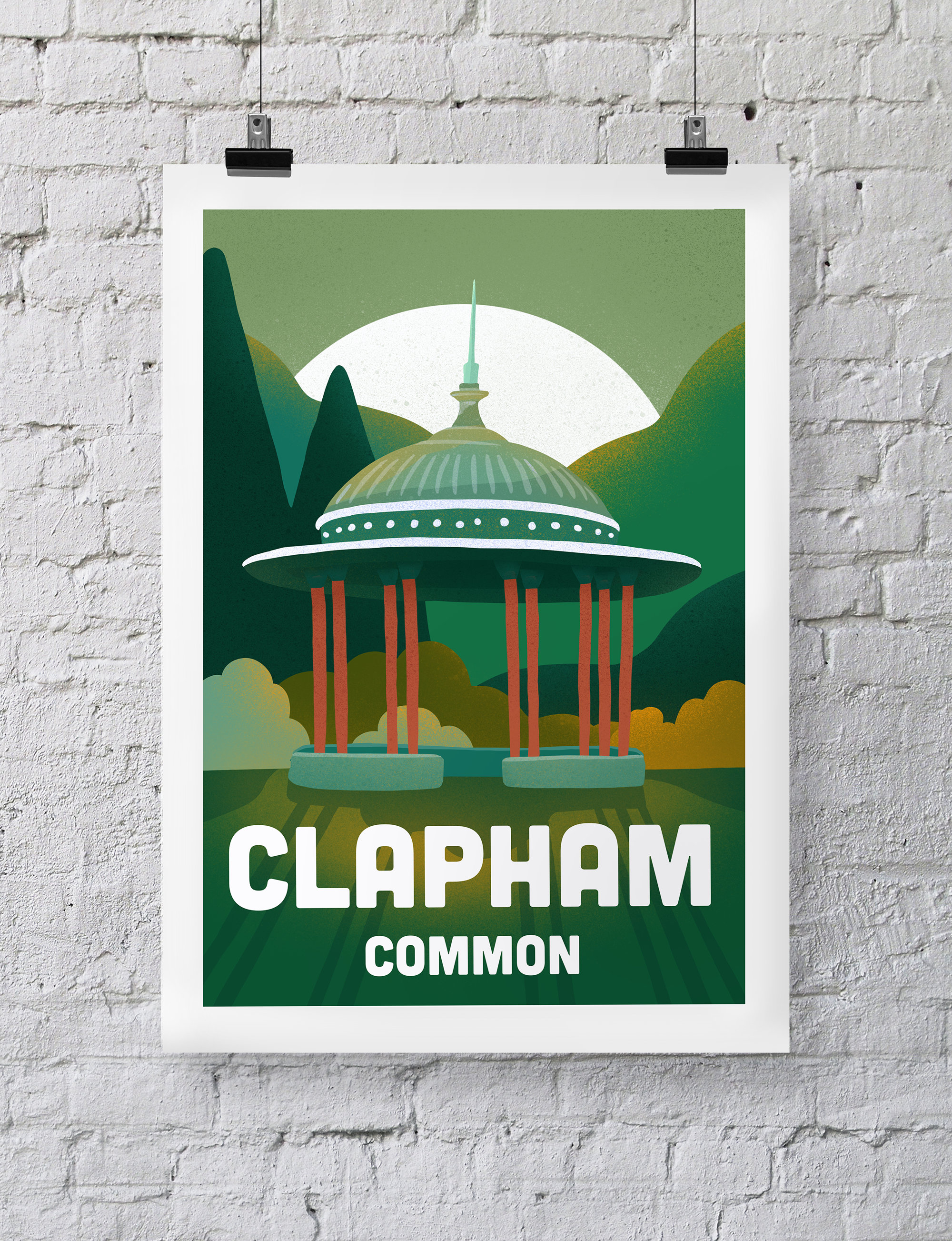 Clapham Common - A3 Poster Print - Etsy