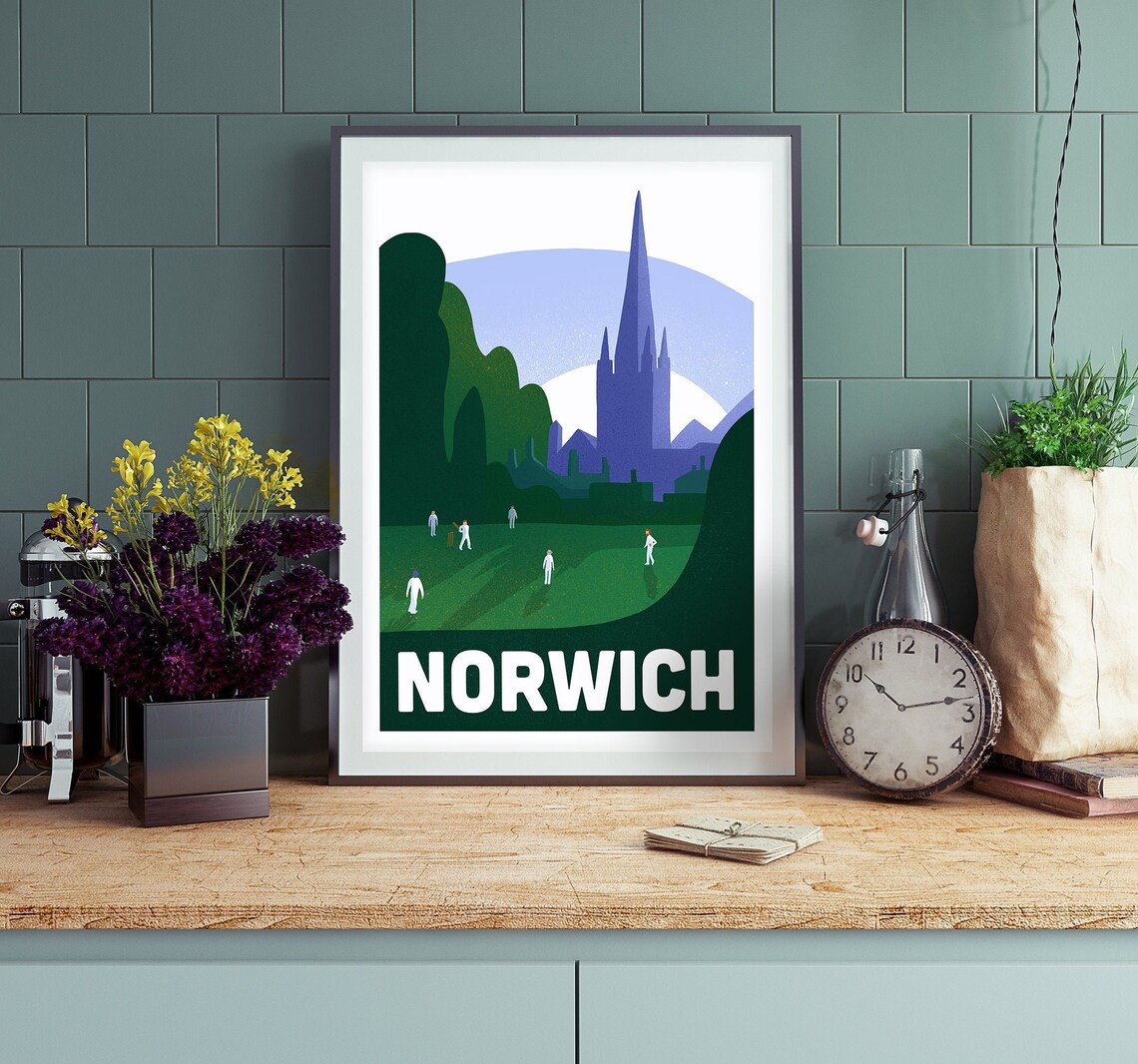 Norwich A3 Poster Print - Etsy