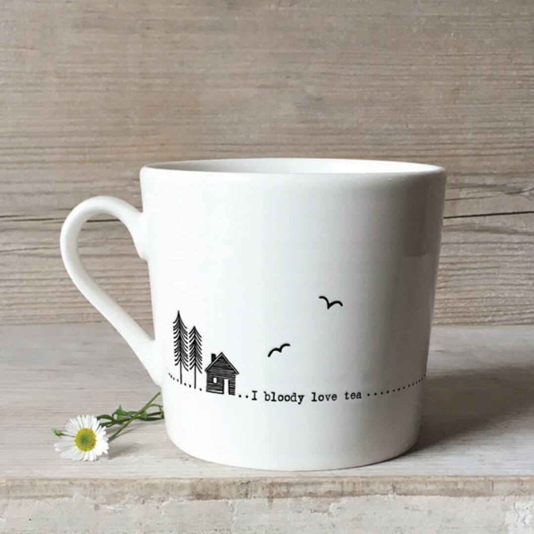 East of India Porcelain Mug | With Message... I Bloody Love Tea ...