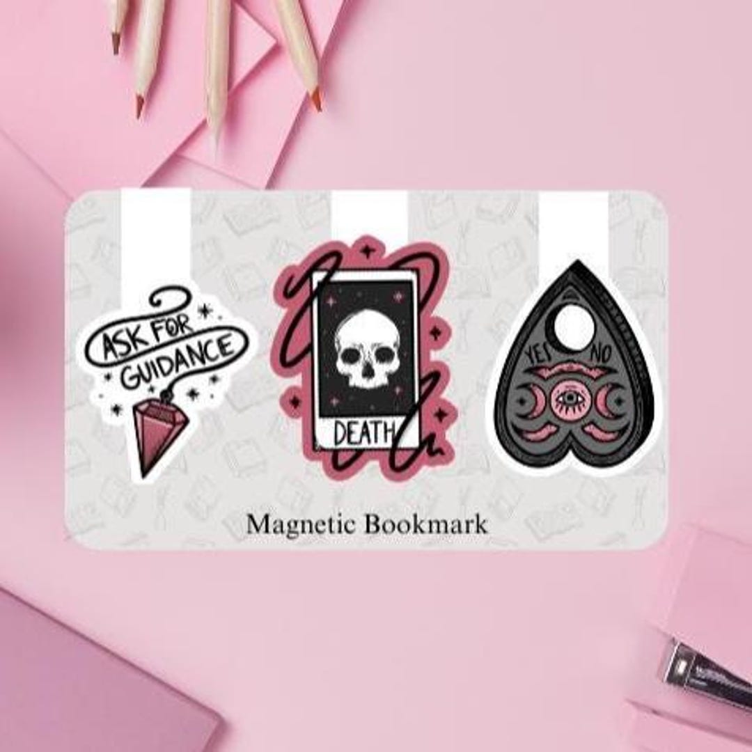 Gothic Magnetic Bookmark Set | Tarot, Planchette, Pendulum - Etsy