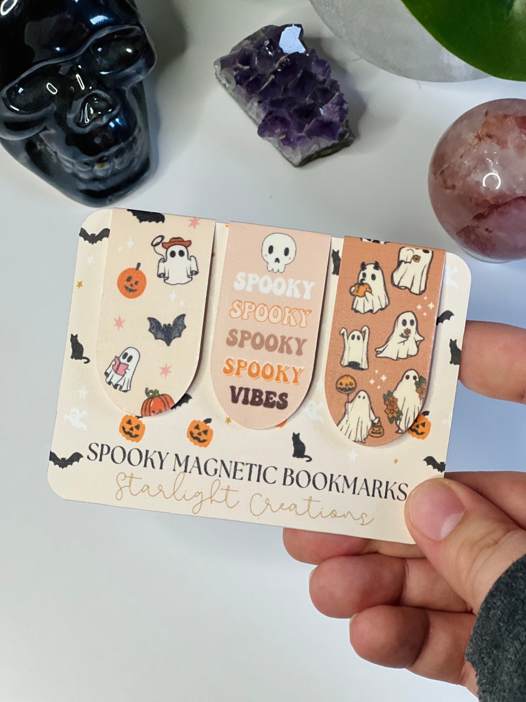 Cute Spooky Magnetic Bookmark Set - Etsy