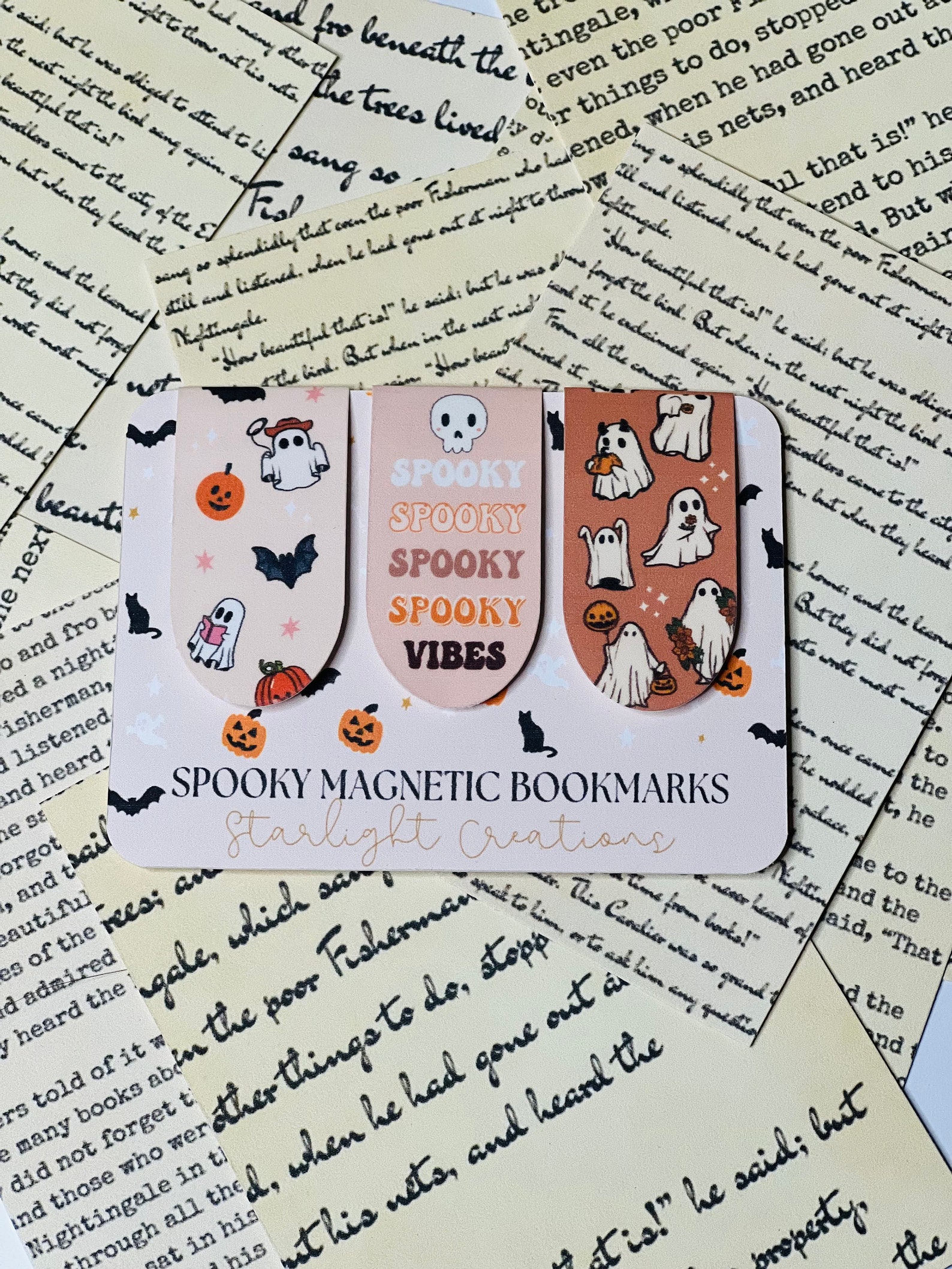 Cute Spooky Magnetic Bookmark Set - Etsy