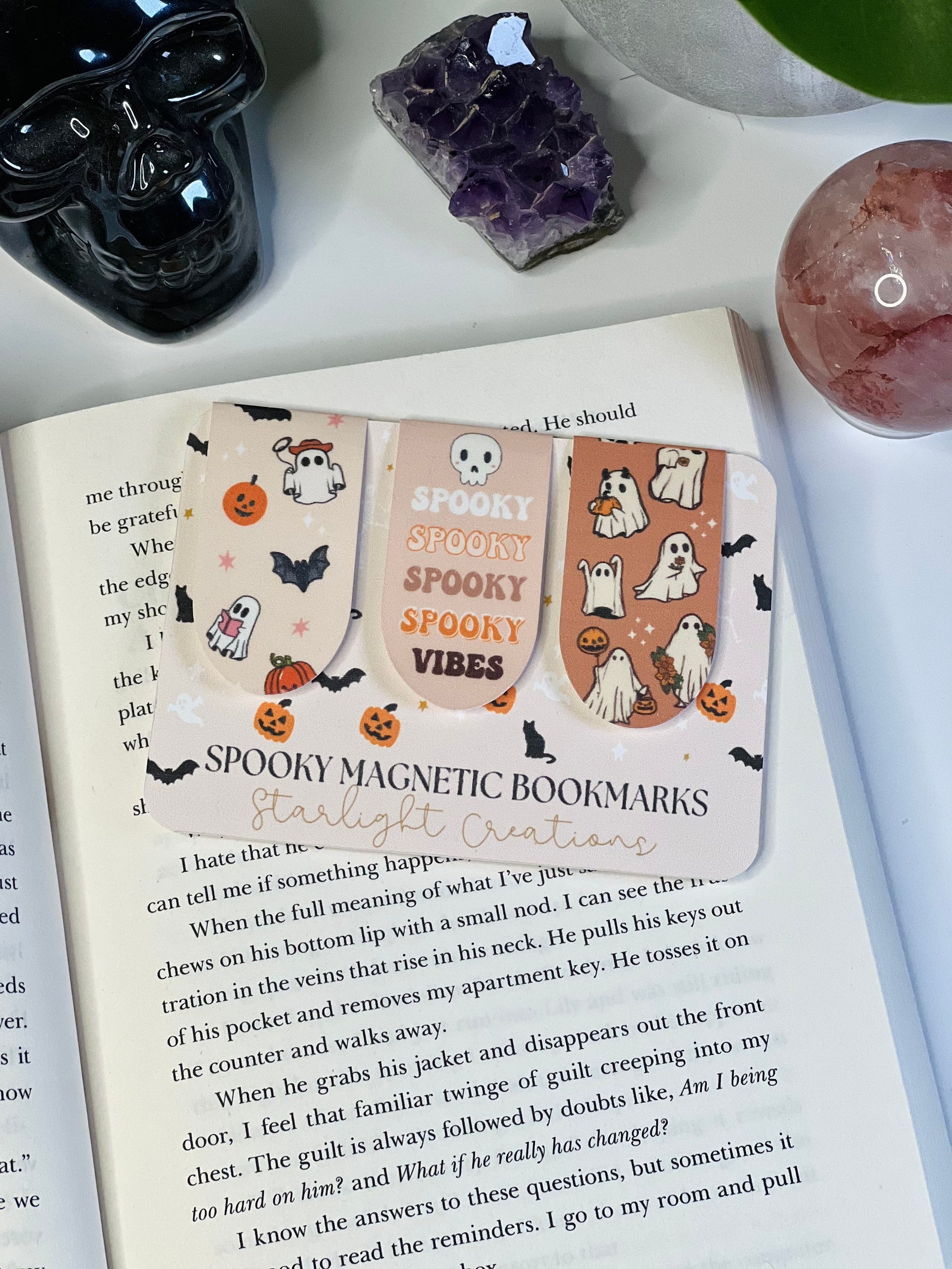 Cute Spooky Magnetic Bookmark Set - Etsy