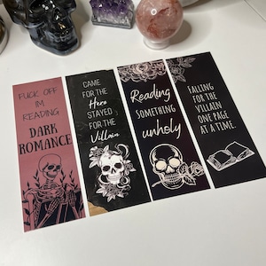 Dark Romance Bookmark - Etsy