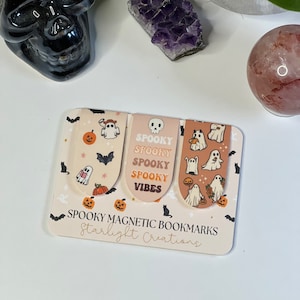 Cute Spooky Magnetic Bookmark Set - Etsy