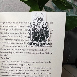 One More Chapter Skeleton Magnetic Bookmark - Etsy