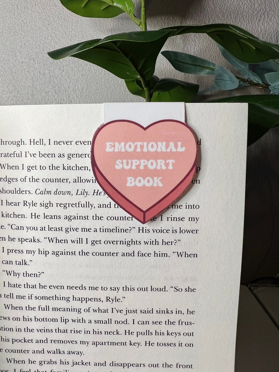 Emotional Support Book Magnetic Bookmark - Etsy