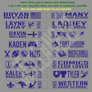 Gold Class Band , High School Class Ring , Custom Graduation Gift ...