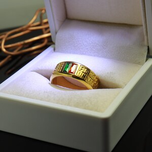 Gold Class Band , High School Class Ring , Custom Graduation Gift ...