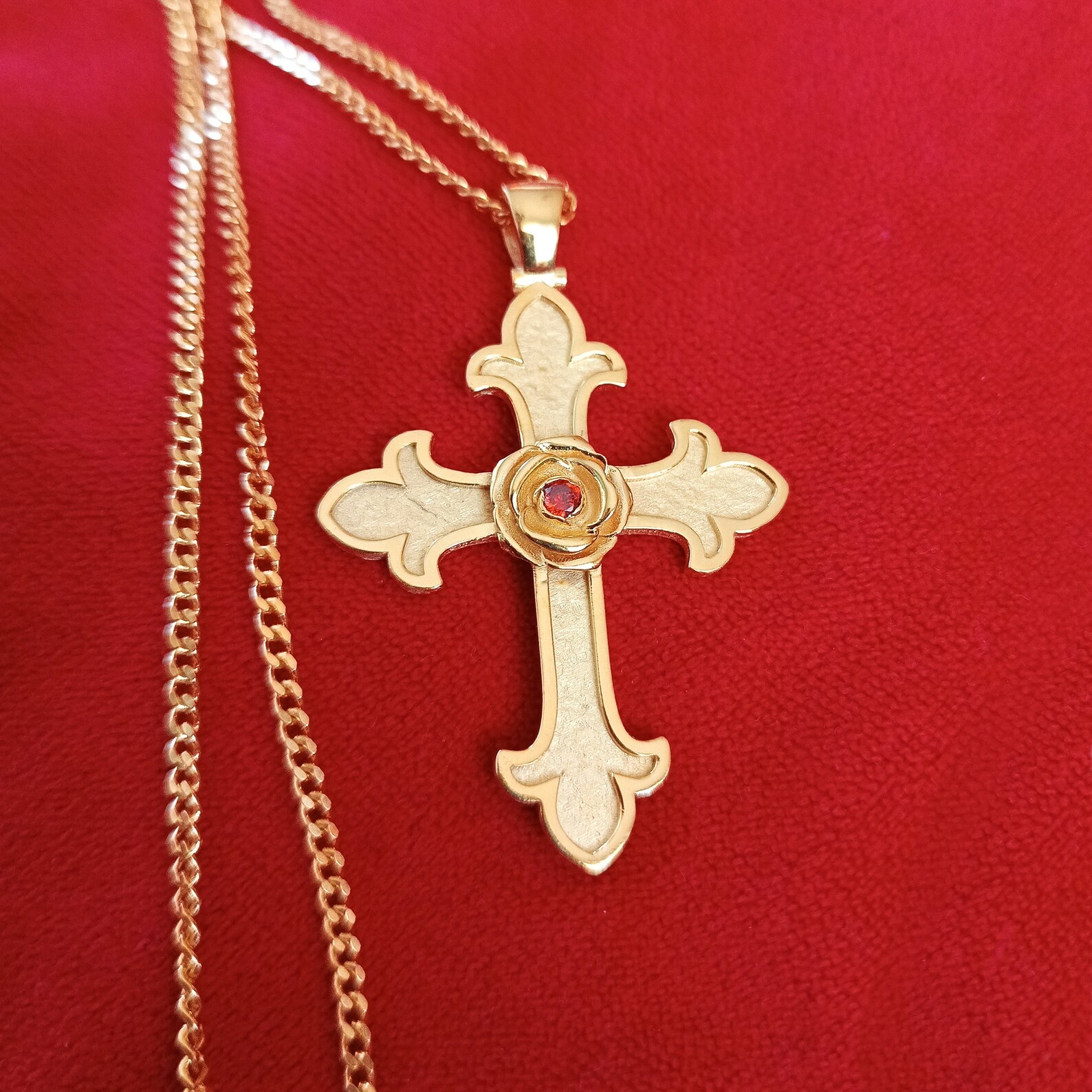 Rose Cross Necklace , Rosicrucian Order Pendant , Masonic Christian ...