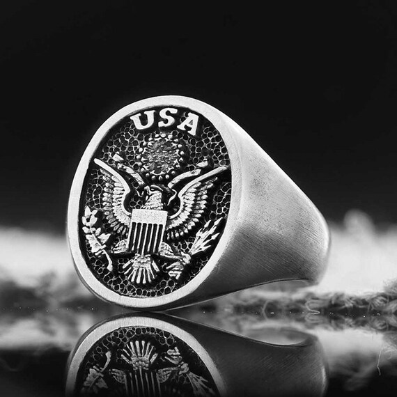 United States Signet Ring 4th of july jewelry USA statement ring Vote ...