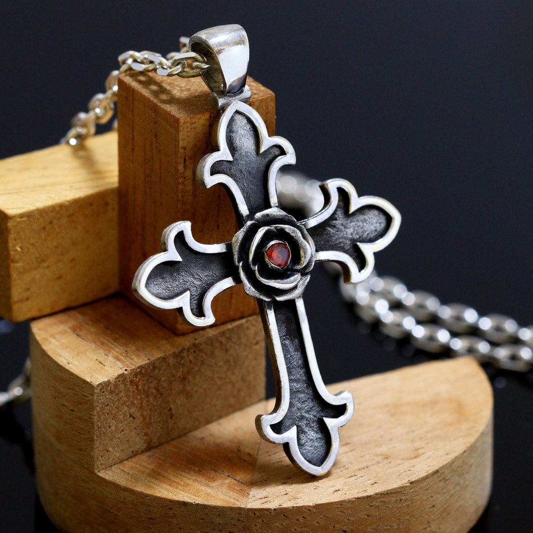 Rosicrucian Necklace , Rose Cross , Amorc Pendant , Silver Christian ...