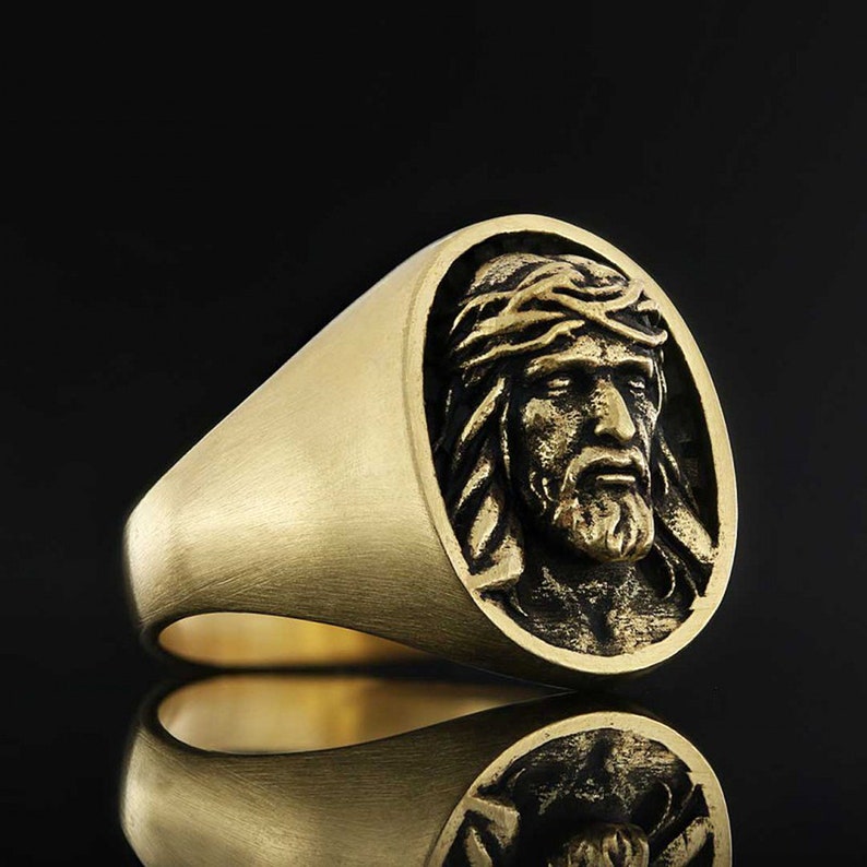 Christian Ring Men Christian Jewelry Jesus Christ Ring - Etsy
