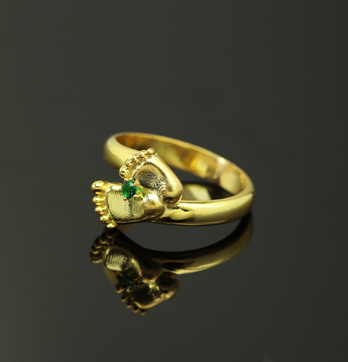 Baby Foot Ring Custom Mothers Ring Baby Shower Gift | Etsy