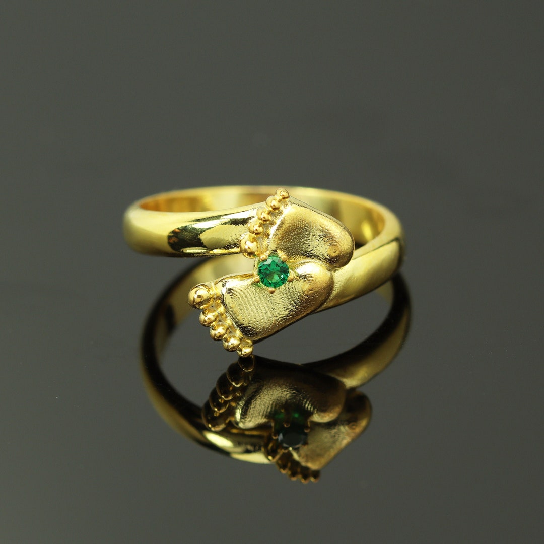 Baby Foot Ring Custom Mothers Ring Baby Shower Gift - Etsy