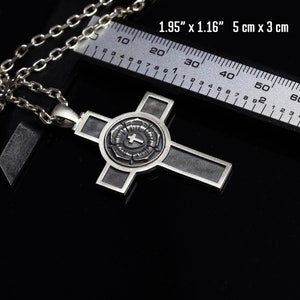 Lutheran Rose on Christian Cross Necklace, Protestant Pendant, Baptism ...
