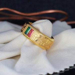 Custom Sterling Silver Class Ring, 18k Gold Coated, Graduation Gift ...