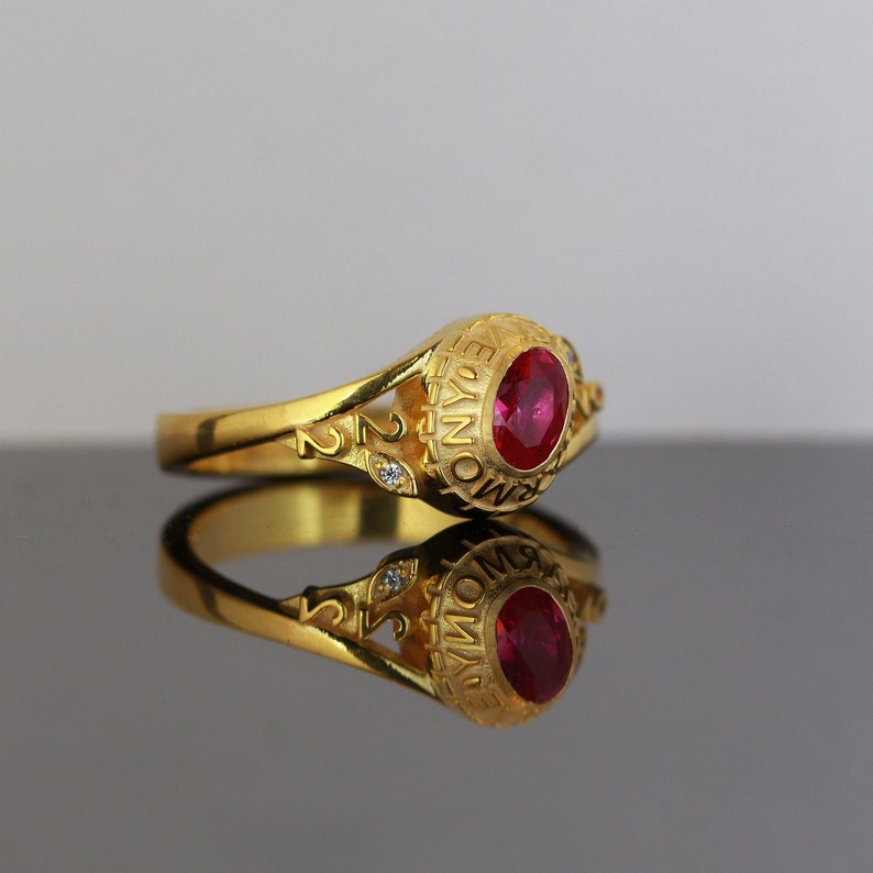 Women Graduation Ring Custom Vintage Style College Ring - Etsy