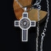 Lutheran Rose on Christian Cross Necklace, Protestant Pendant, Baptism ...