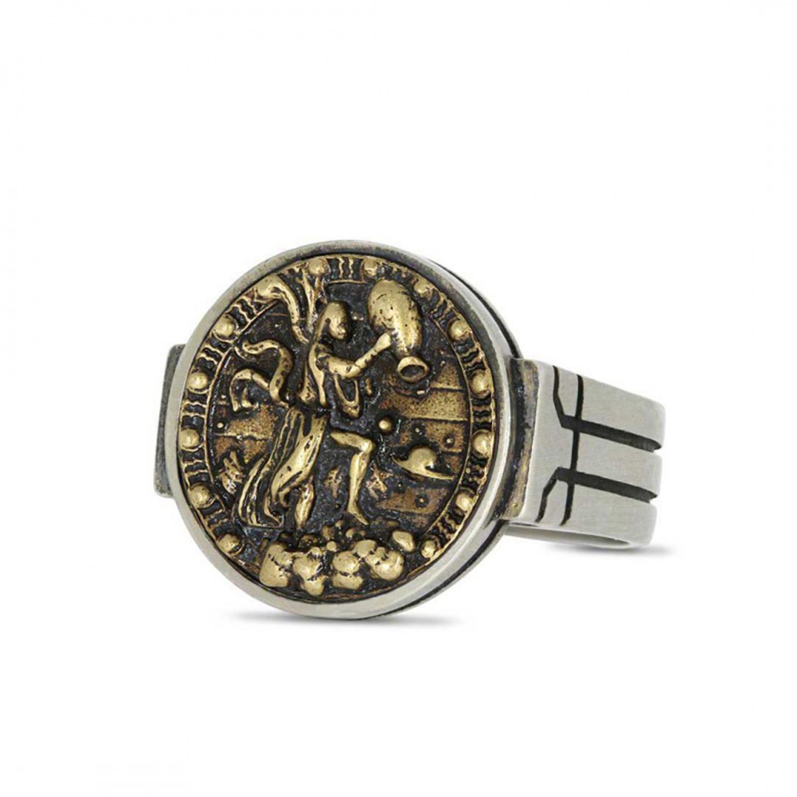 Silver Aquarius Ring Mens Silver Ring Aquarius Zodiac Ring - Etsy