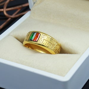 Gold Class Band , High School Class Ring , Custom Graduation Gift ...