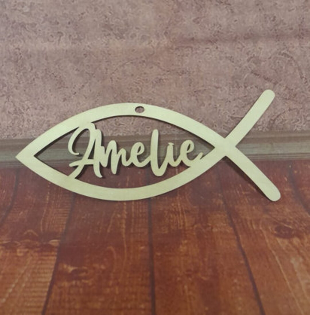 Personalized Fish Communion Baptism Decoration - Etsy