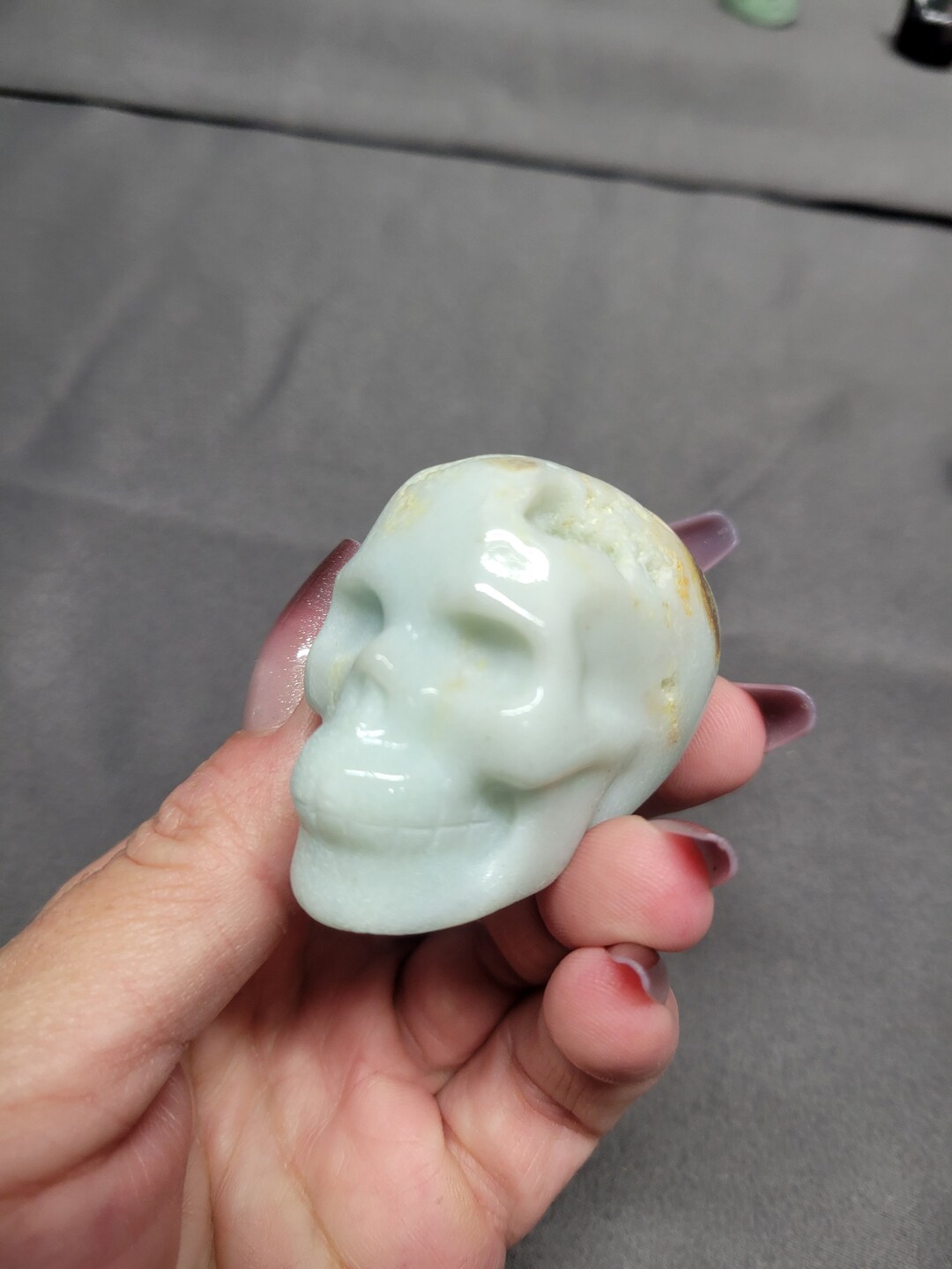 Caribbean Calcite Skull Carving, Crystal Skull, Caribbean Calcite ...