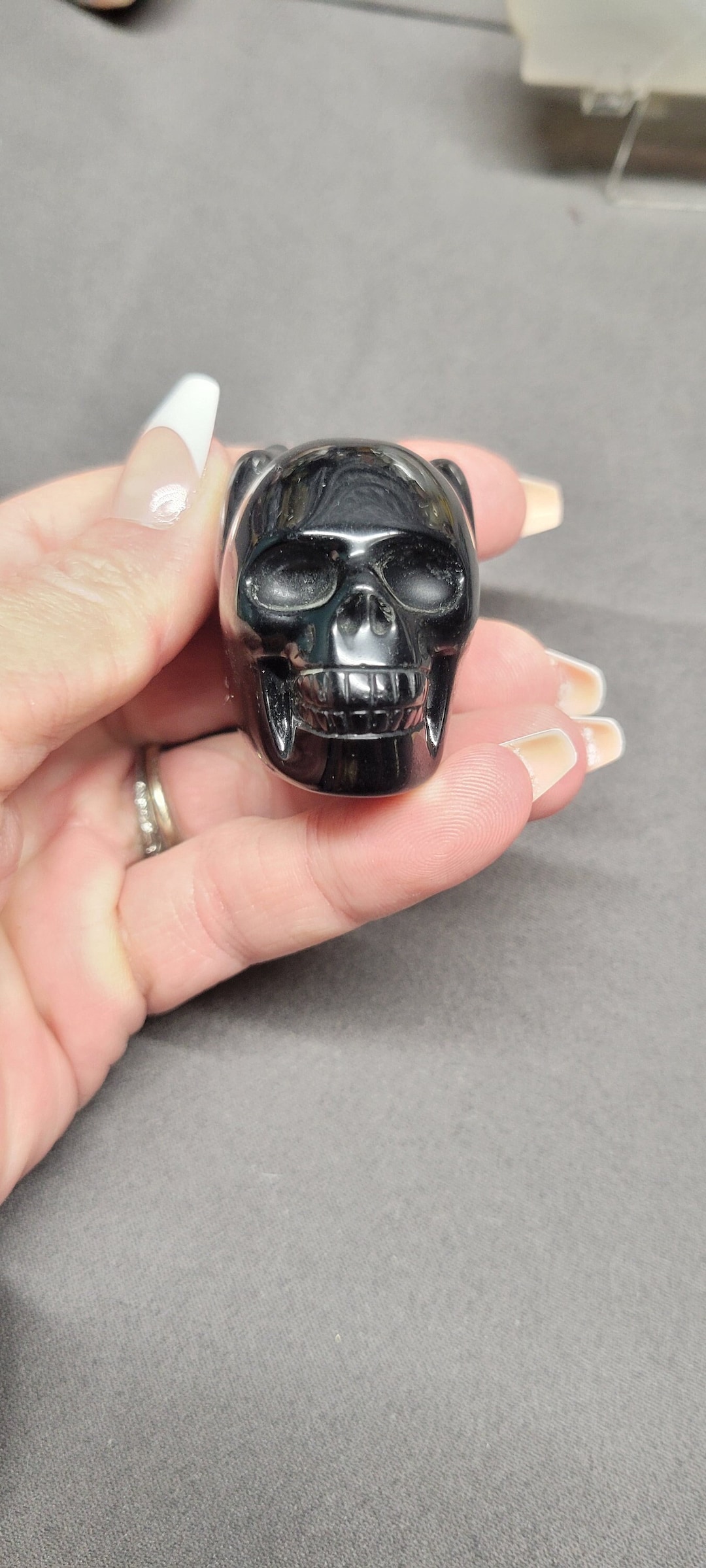 Crystal Obsidian Skull Carving, Skull, Hermes Skull, Manifestation ...