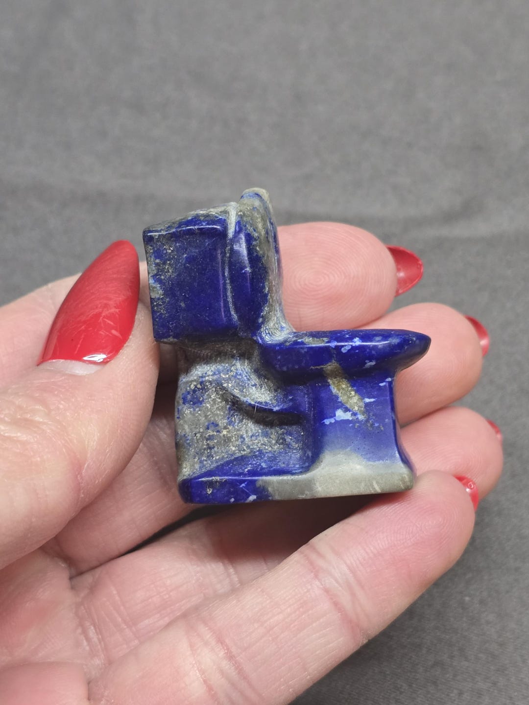 Lapis Lazuli Crystal Toilet Carving, Manifestation, Moon, Chakra, Lapis ...