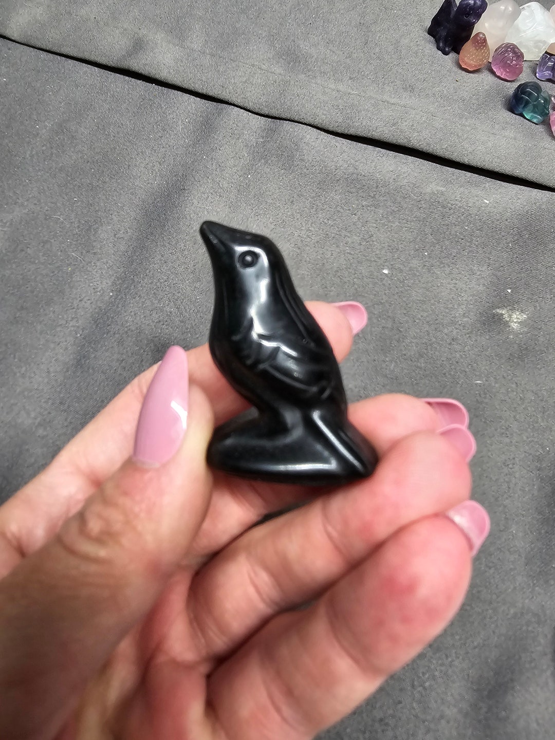 Obsidian Crystal Bird Carvin, Crystal Bird, Obsidian, Manifestation ...